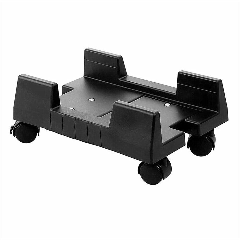 Mobile Desktop Computer Floor Stand Rolling Wheels Adjustable Width PC ...