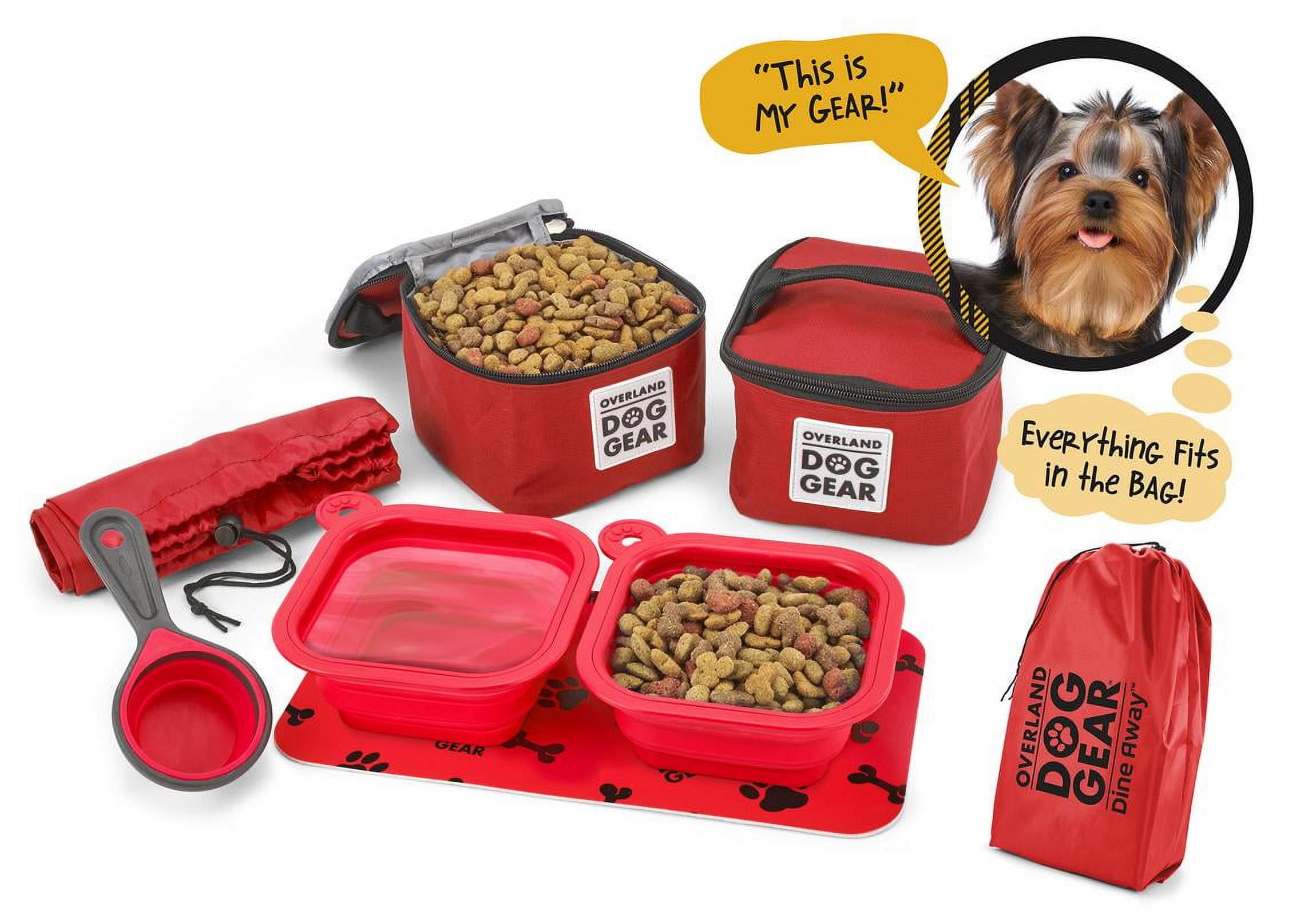 Mobile Dog Gear Dine Away Bag, Small, Red - Walmart.com