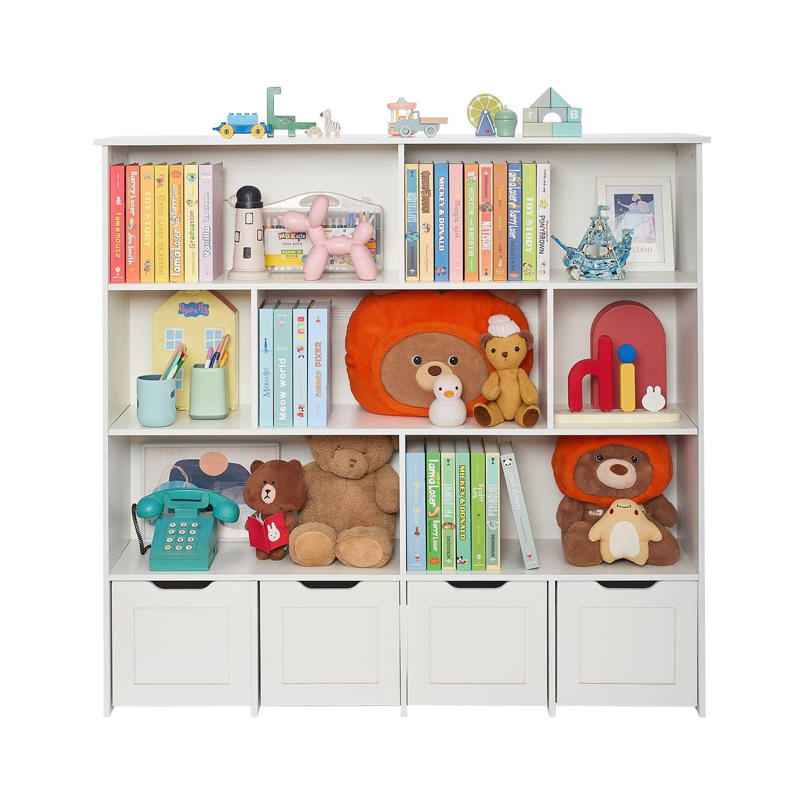 Mobile Drawer Toy Cabinet & Bookshelf - All-in-One Kids Storage ...