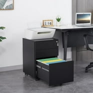 3-Drawer Mobile File Cabinets Rolling Metal Filing Cabinet for Legal ...