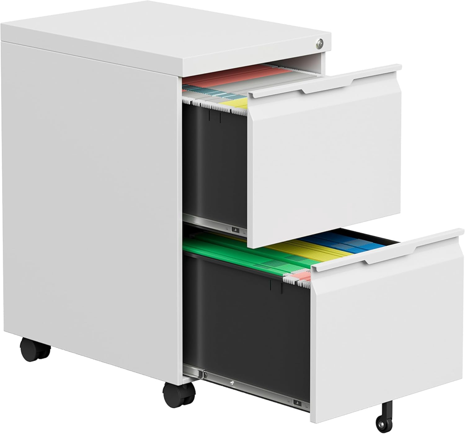Mobile File Cabinet for Home Office, 3-Drawer Under Desk Filing Cabinet ...