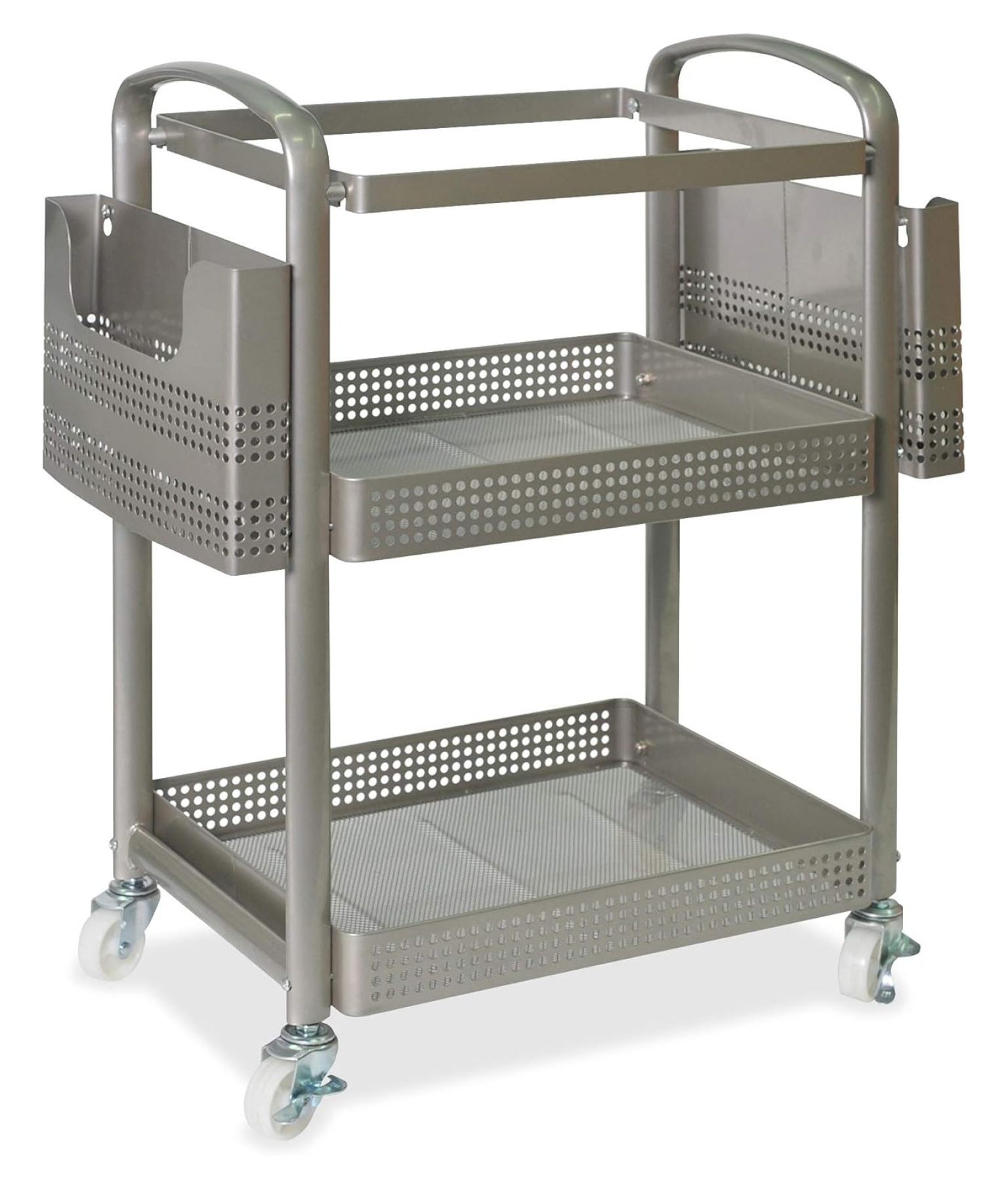 Mobile File Cart - 12.5"x22.4"x25.25", Metal Rolling Cart with Lockable ...