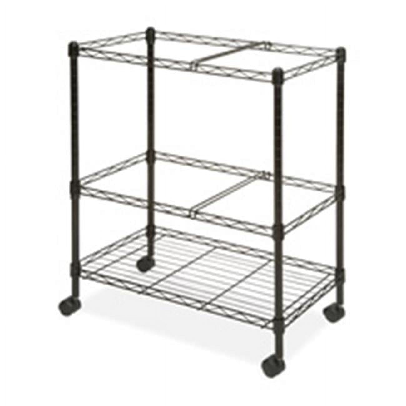 Mobile Filing Cart, 2-Tier, Ltr-Lgl, 26 in. x 12.5 in. x 30 in., Black ...