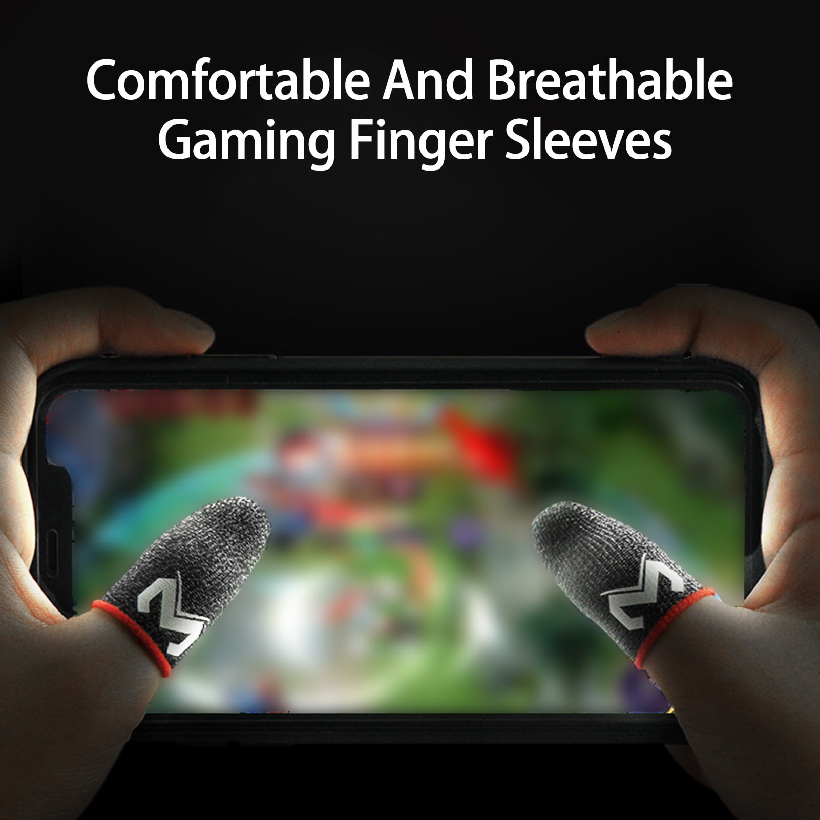 Mobile Finger Sleeve Thumb Gaming Gloves [2 Pack] Silver Fiber Anti ...
