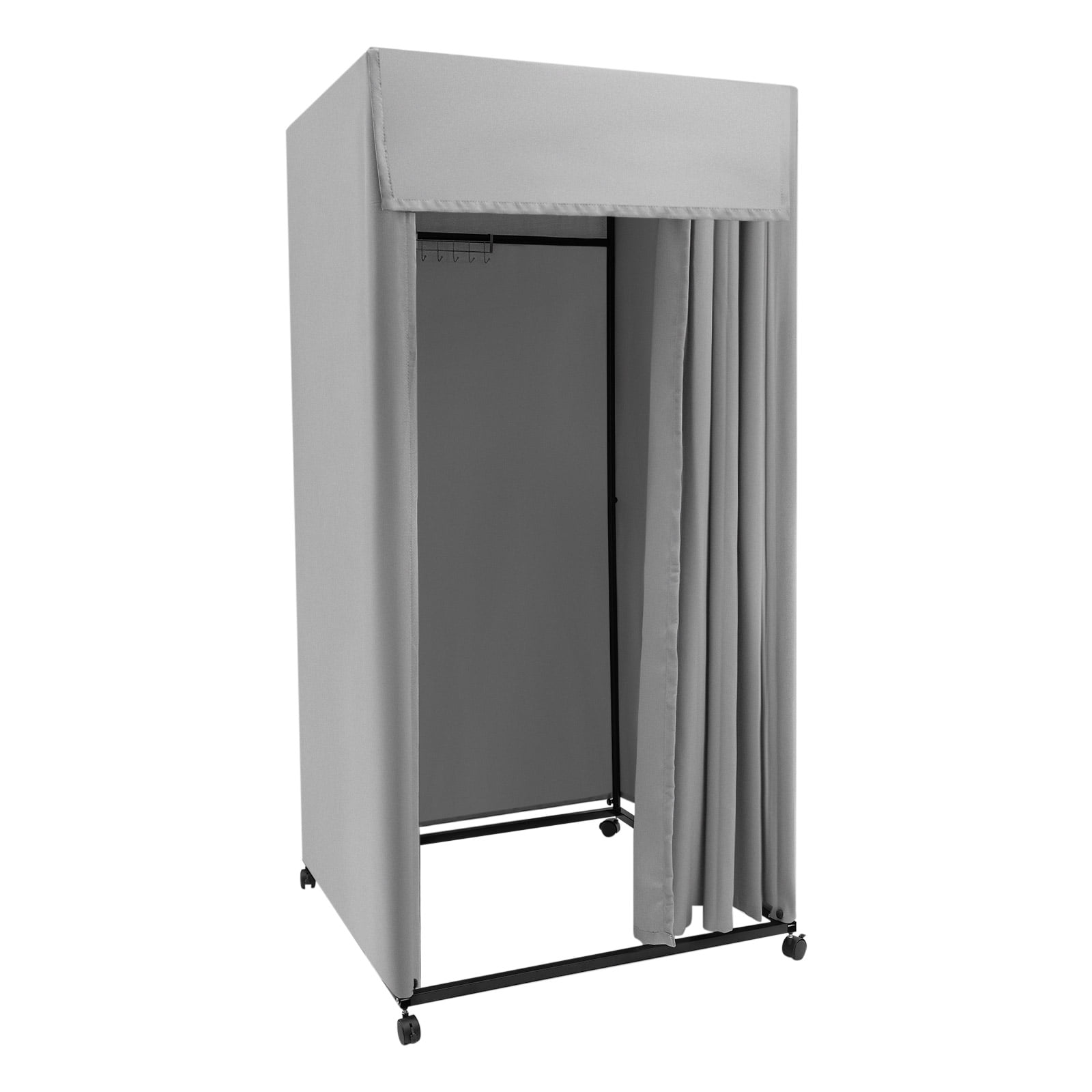 Mobile Fitting Room Portable Dressing Room Frame With Curtain & Hook ...