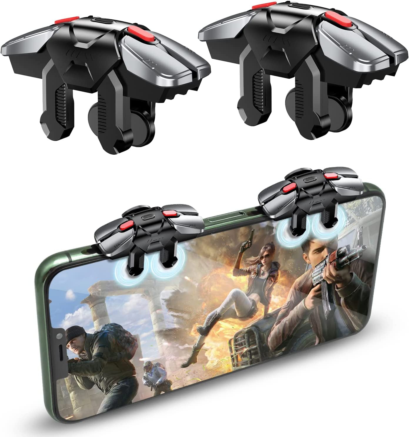 Mobile Gamimg Trigger, Cellphone Game Controller for iPhone Android, 6 ...