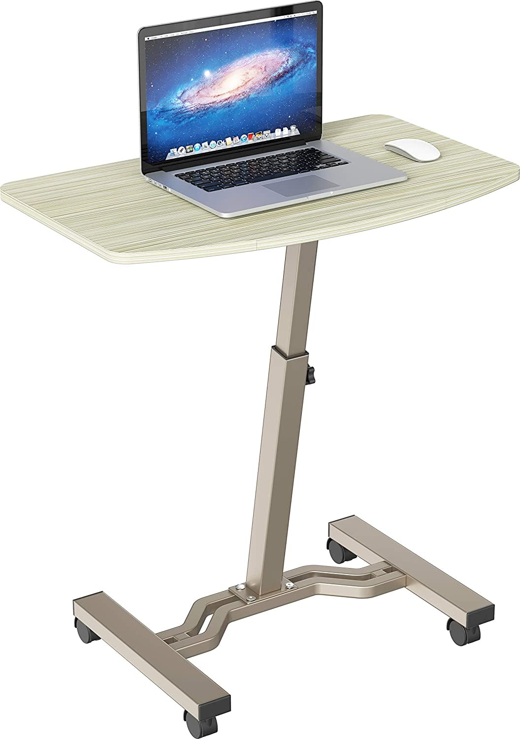 Mobile Height Adjustable Laptop Rolling Cart with Height Adjustment ...