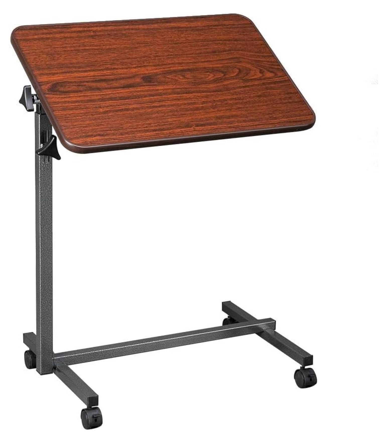 Mobile Height Adjustable Side Table, Portable Overbed Bedside Table ...