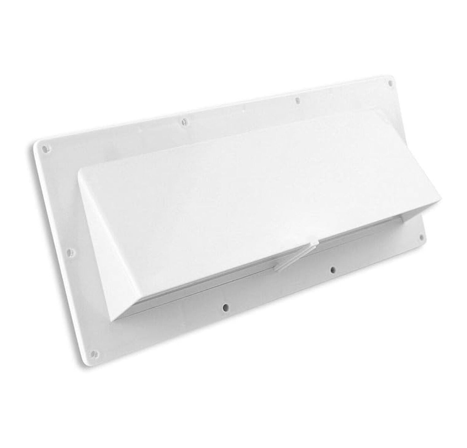 Mobile Home/RV CW White Exterior Sidewall Range Hood Vent with Damper ...