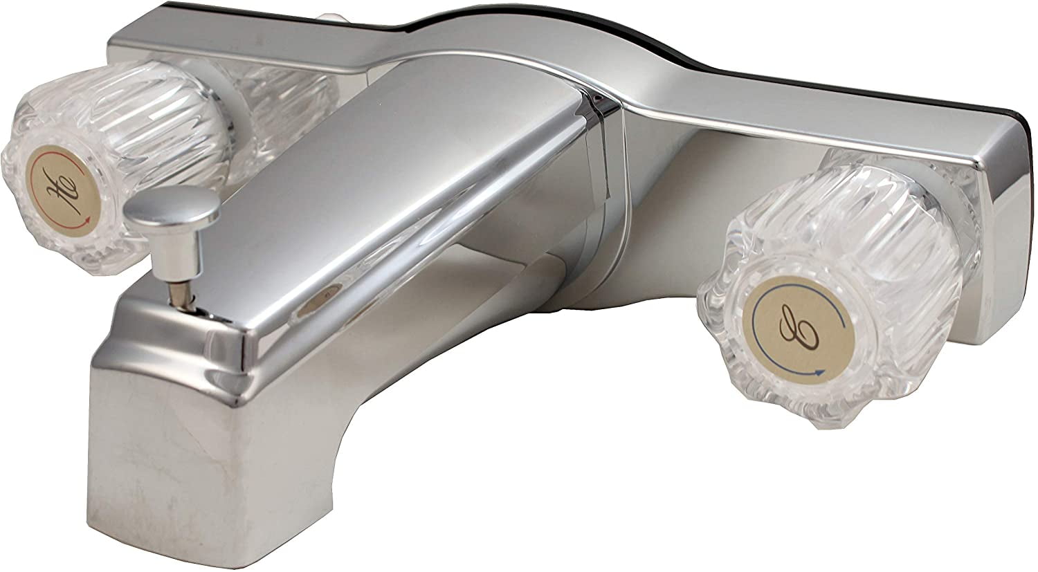 PlumbUSA 8 inch RV Tub Shower Faucet, 2-Handle, Chrome Finish for ...