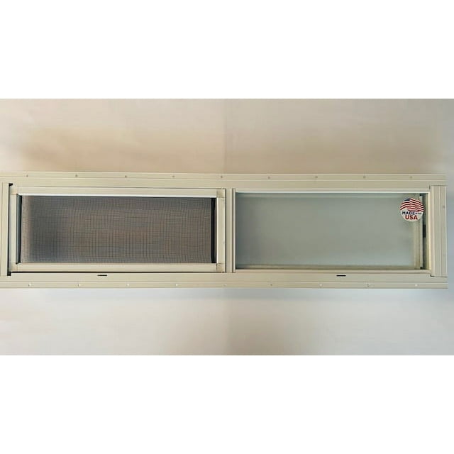 "Mobile Home Aluminum Slider Window 36"" x 8"" with Screen, White ...