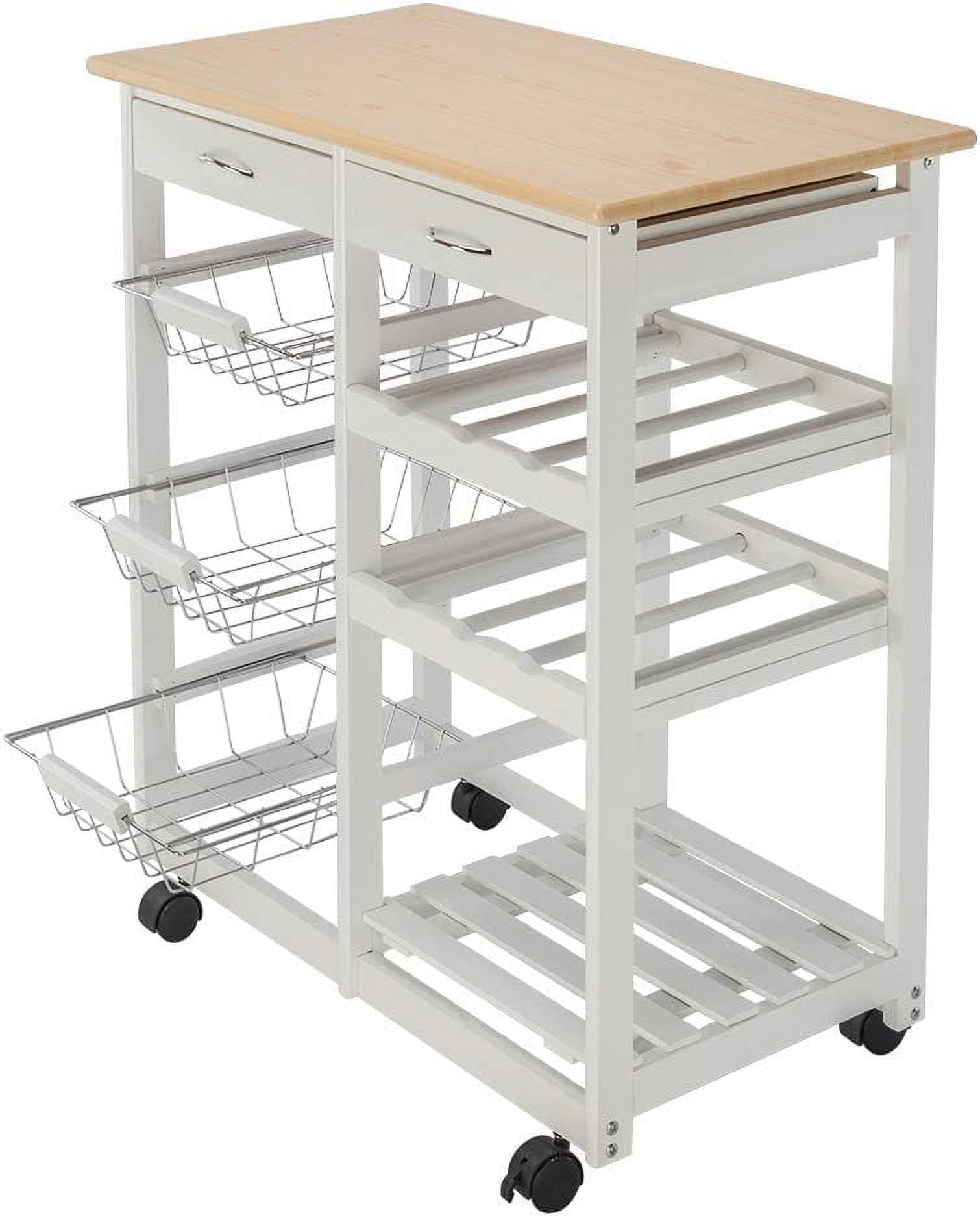 Mobile Kitchen Storage Islands, Dining Trolley Kitchen Storage Cart on ...