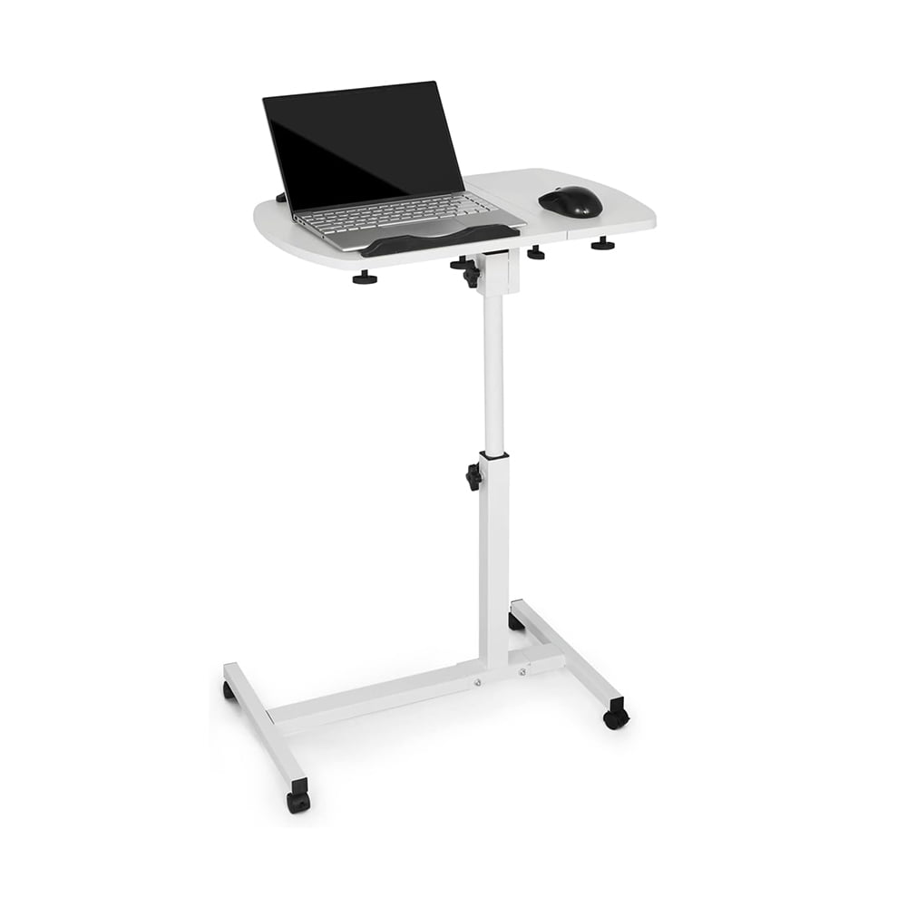 Mobile Laptop Desk, Stand Up Computer Workstation, Rolling Presentation ...