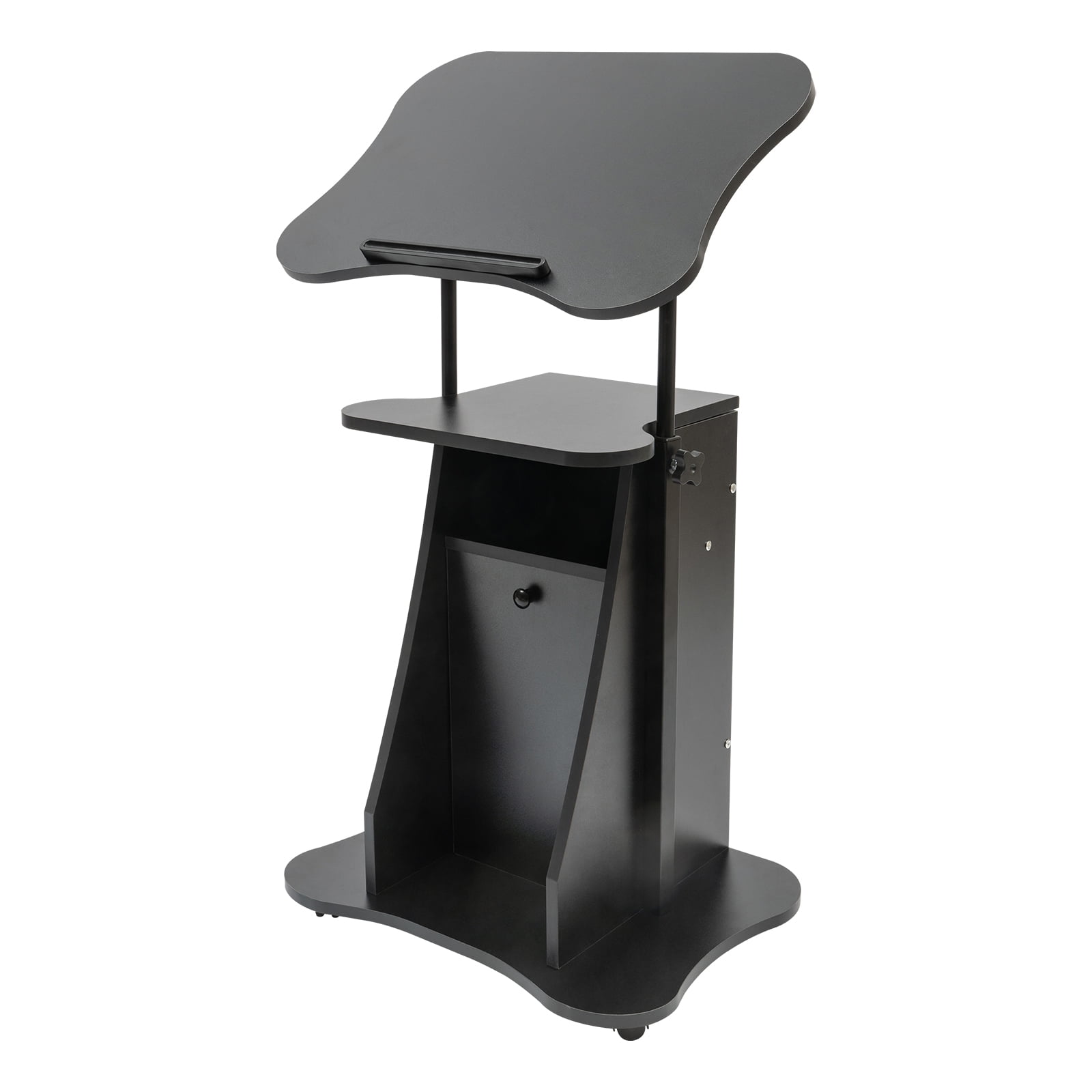 Mobile Laptop Podium, 26-43in Height Adjustable Ergonomic Rolling ...