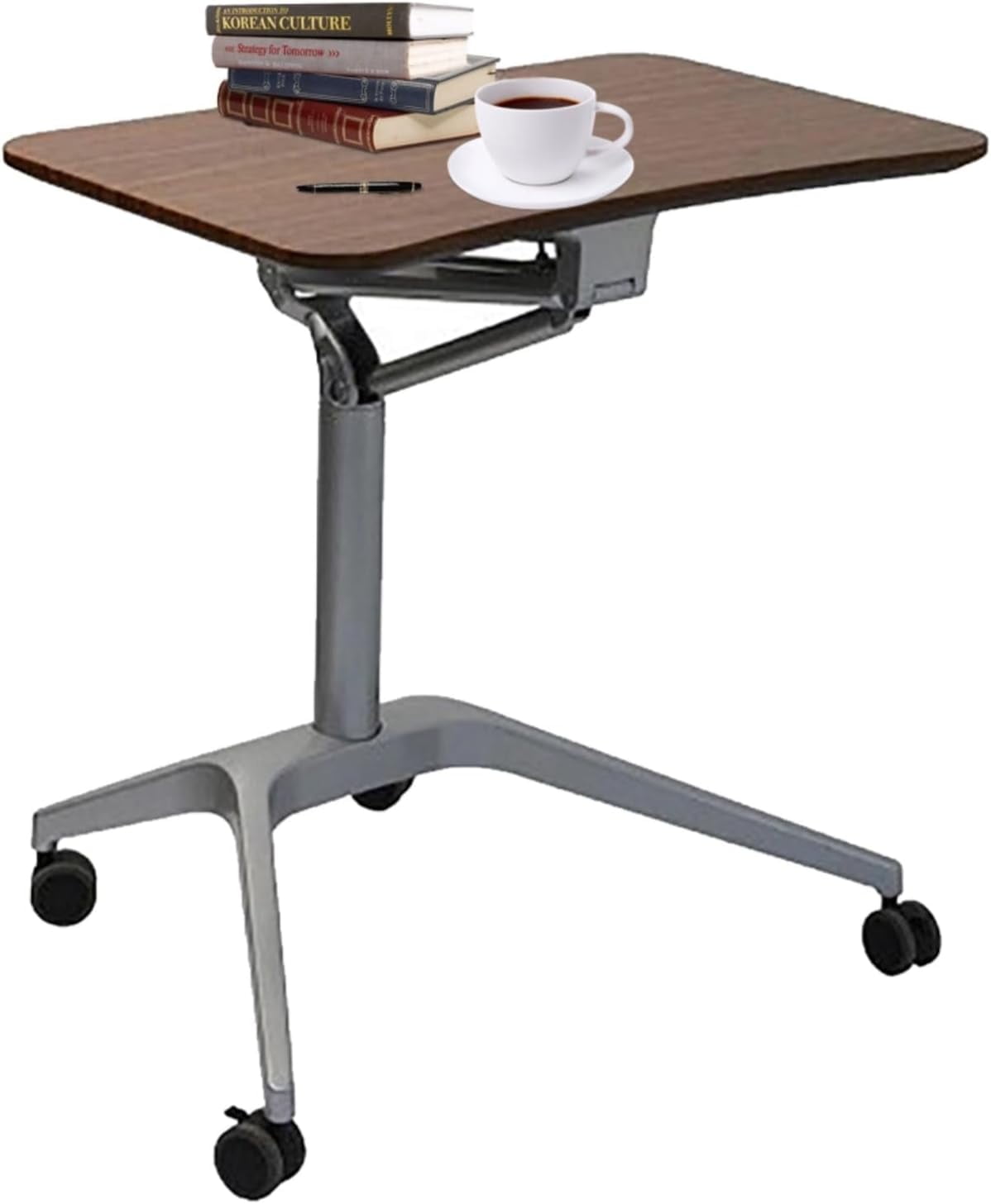 Mobile Laptop Standing Desk Adjustable Height Portable Laptop Desk with ...