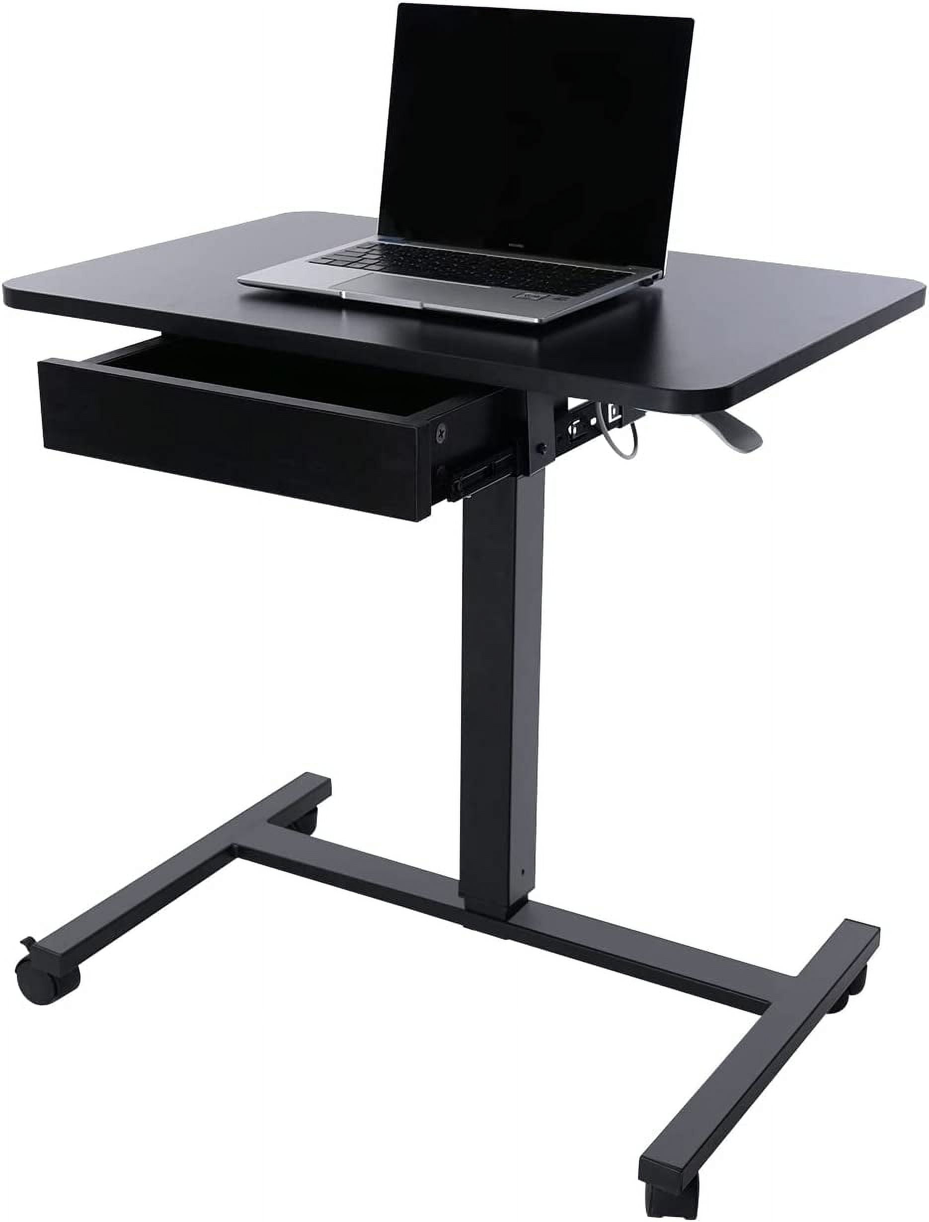 Mobile Laptop Standing Desk, Height Adjustable Teacher Podium with ...