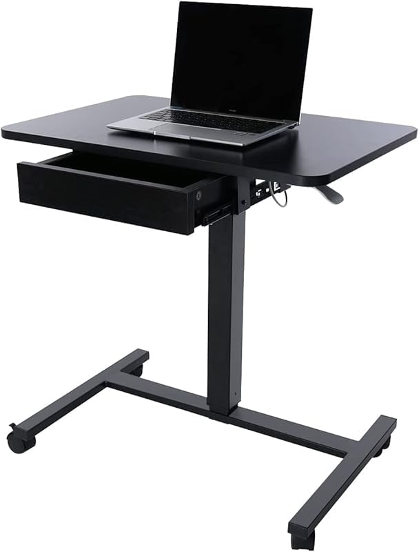 Mobile Laptop Standing Desk, Height Adjustable Teacher Podium with ...