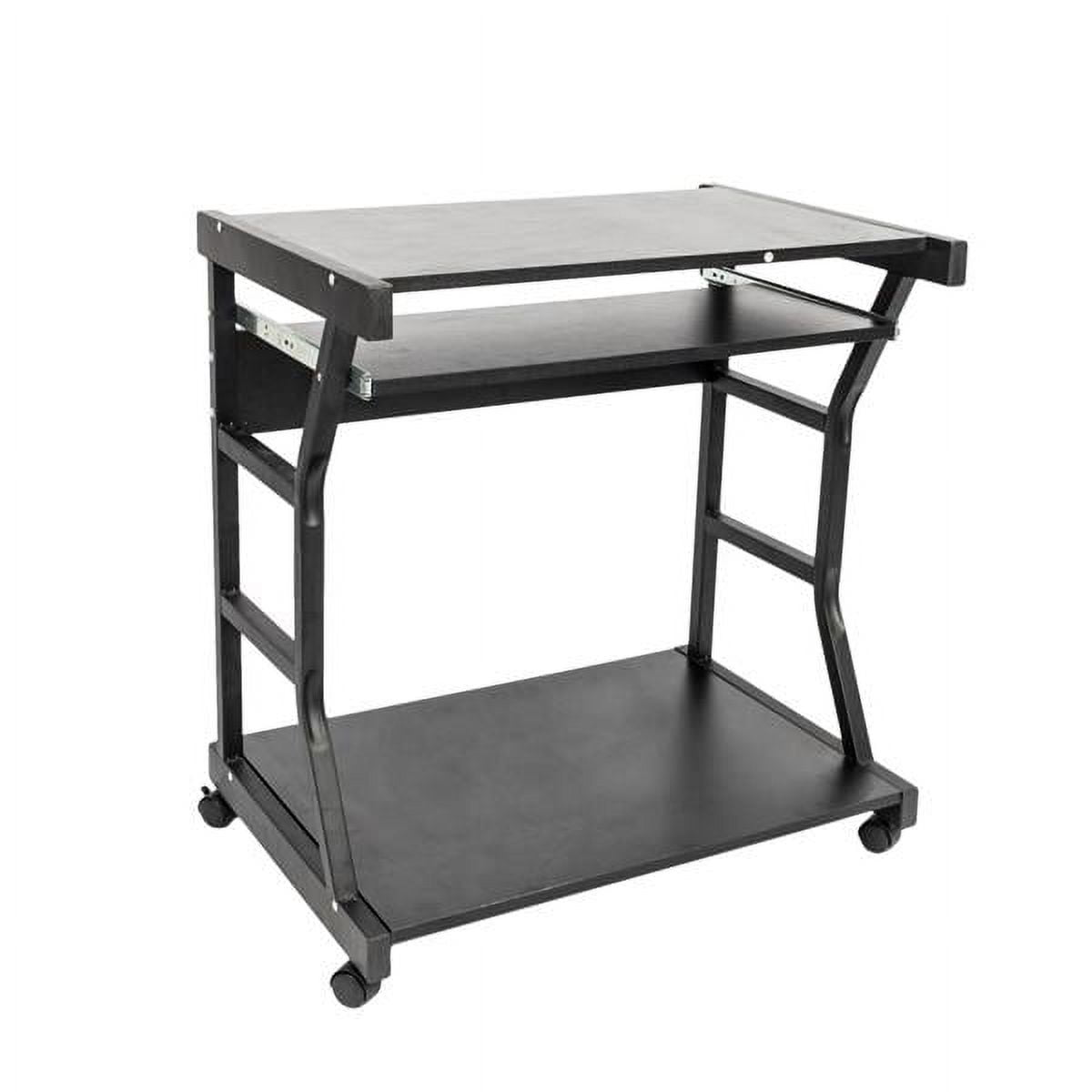 Mobile Laptop Table Computer Desk Cart with Keyboard Tray Printer Shelf ...