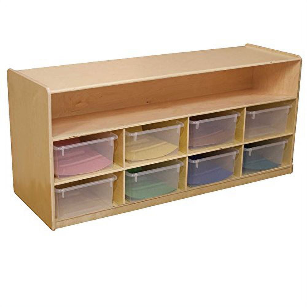 Wood Designs W Mobile Low Storage with 10 Translucent Trays - Walmart.com
