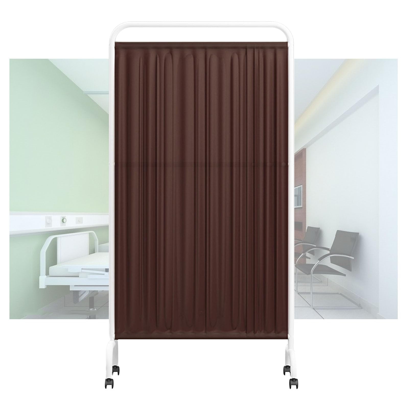 Mobile Medical Privacy Screen,1-5 Panels Folding Rolling Privacy Screen ...