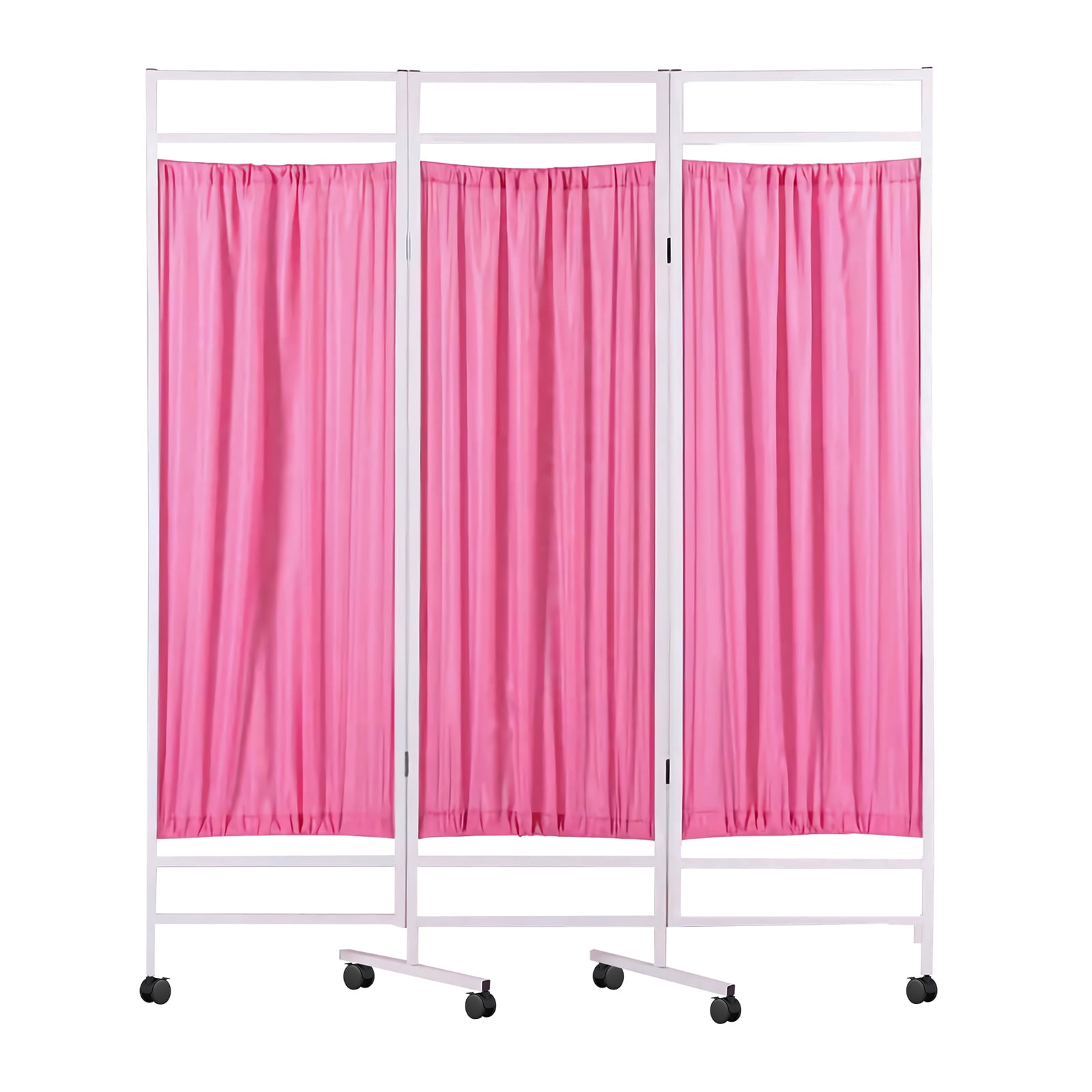 Mobile Medical Privacy Screen Room Divider, 6 ft Tall Folding Portable ...