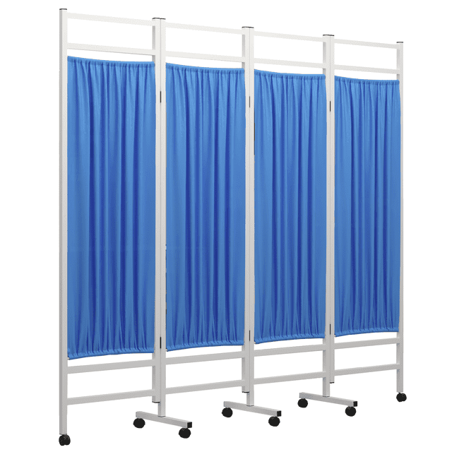 Mobile Medical Privacy Screen Room Divider, 6 ft Tall Folding Portable ...
