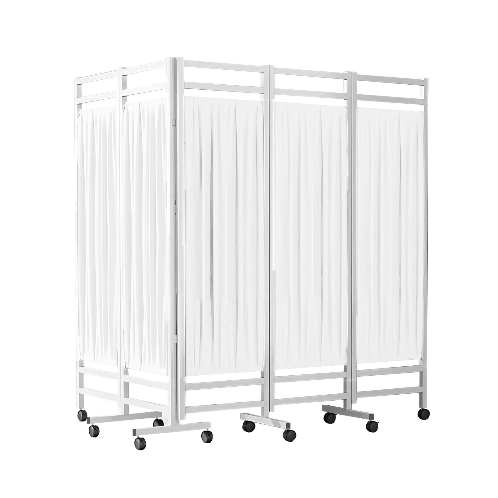 Mobile Medical Privacy Screen Room Divider, 6 ft Tall Folding Portable ...