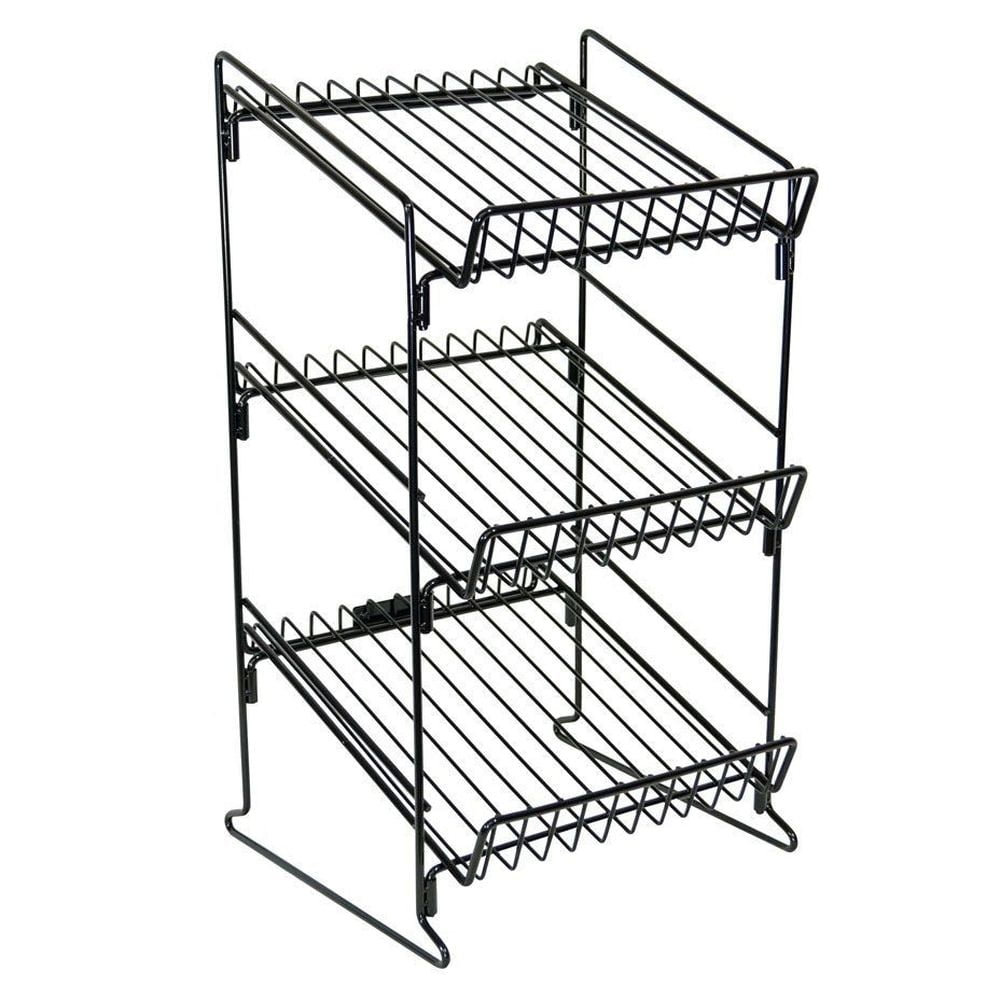 Mobile Merchandisers 3-Shelf Wire Counter Display, 12 1/2”W x 22 3/4”H ...