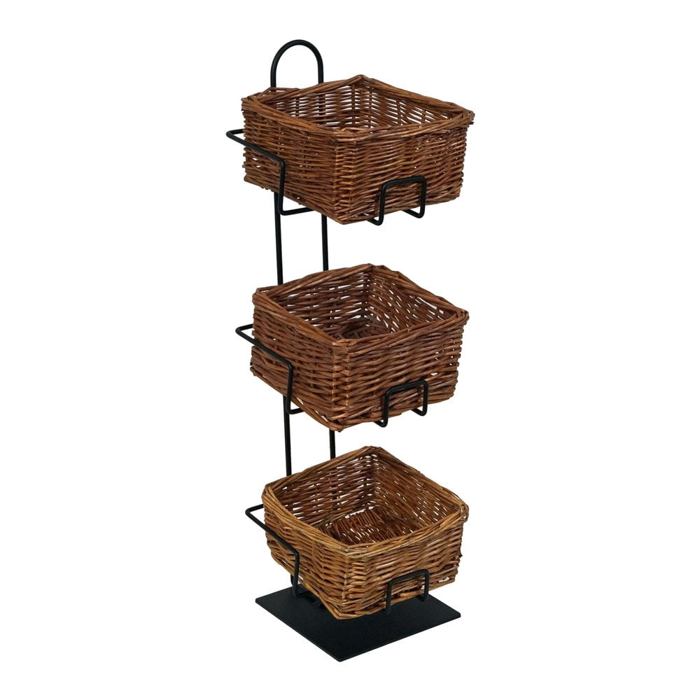 Mobile Merchandisers 3-Tier Condiment Counter Display with Three 6 inch ...