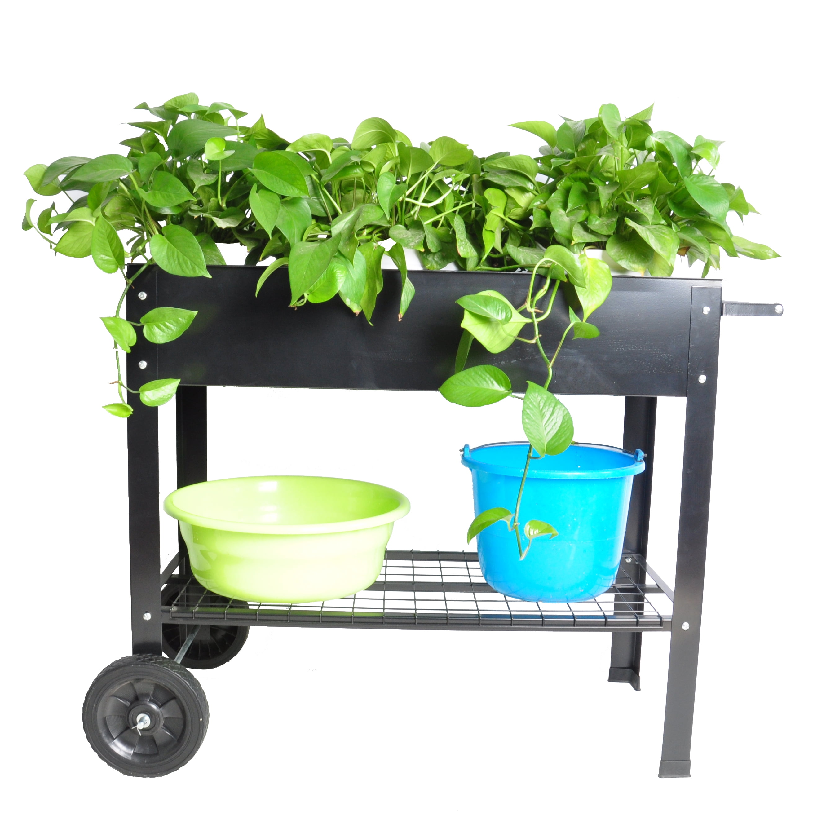 Mobile Metal Raised Garden Bed Cart with Legs, Elevated Tall Planter ...