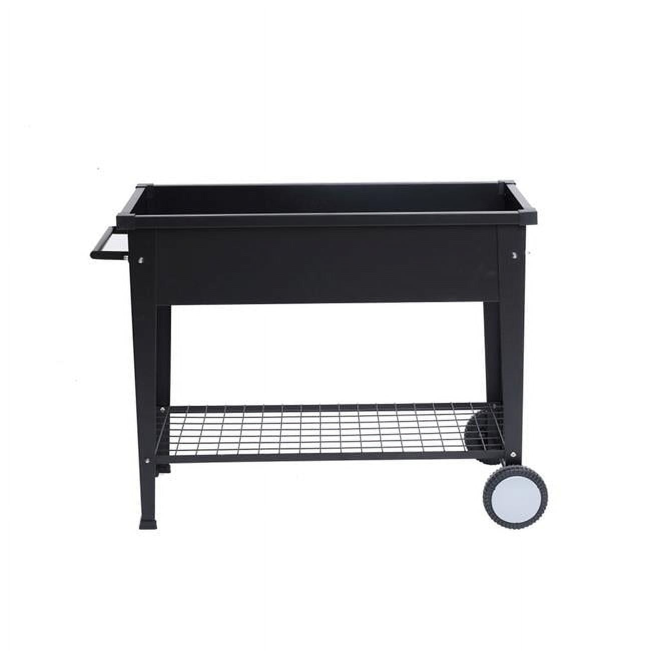 Mobile Metal Raised Garden Bed Planter Cart with Legs, Black - Walmart.com