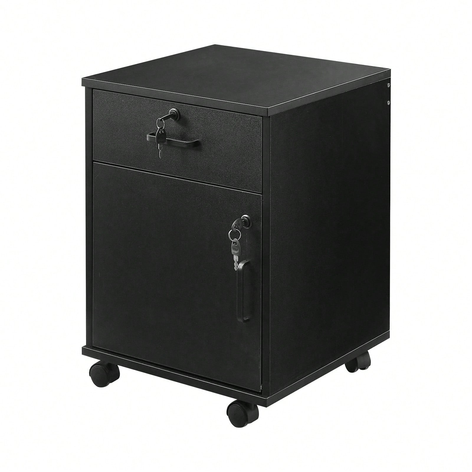 Mobile Office Cabinet With 1 Lockable Drawer & Storage Cabinet Box ...
