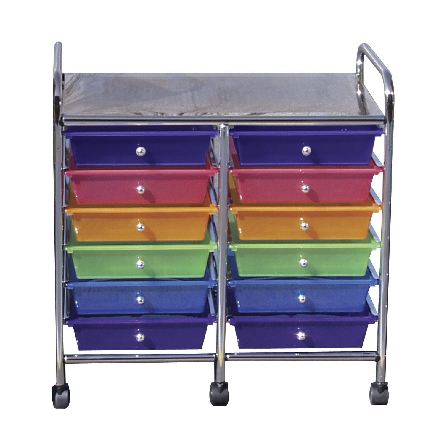 Mobile Organizer, 12 Drawers, 25 x 26 x 15-1/4 Inches, Multiple Colors ...