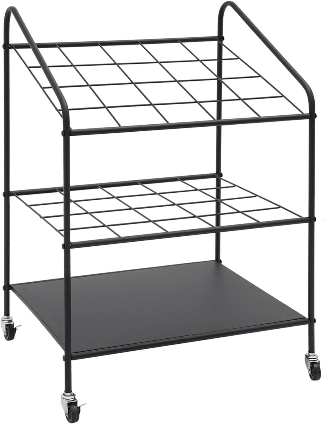 Mobile Paper Rolls Organizer, 20 Slots Floor Blueprint Storage Rack ...