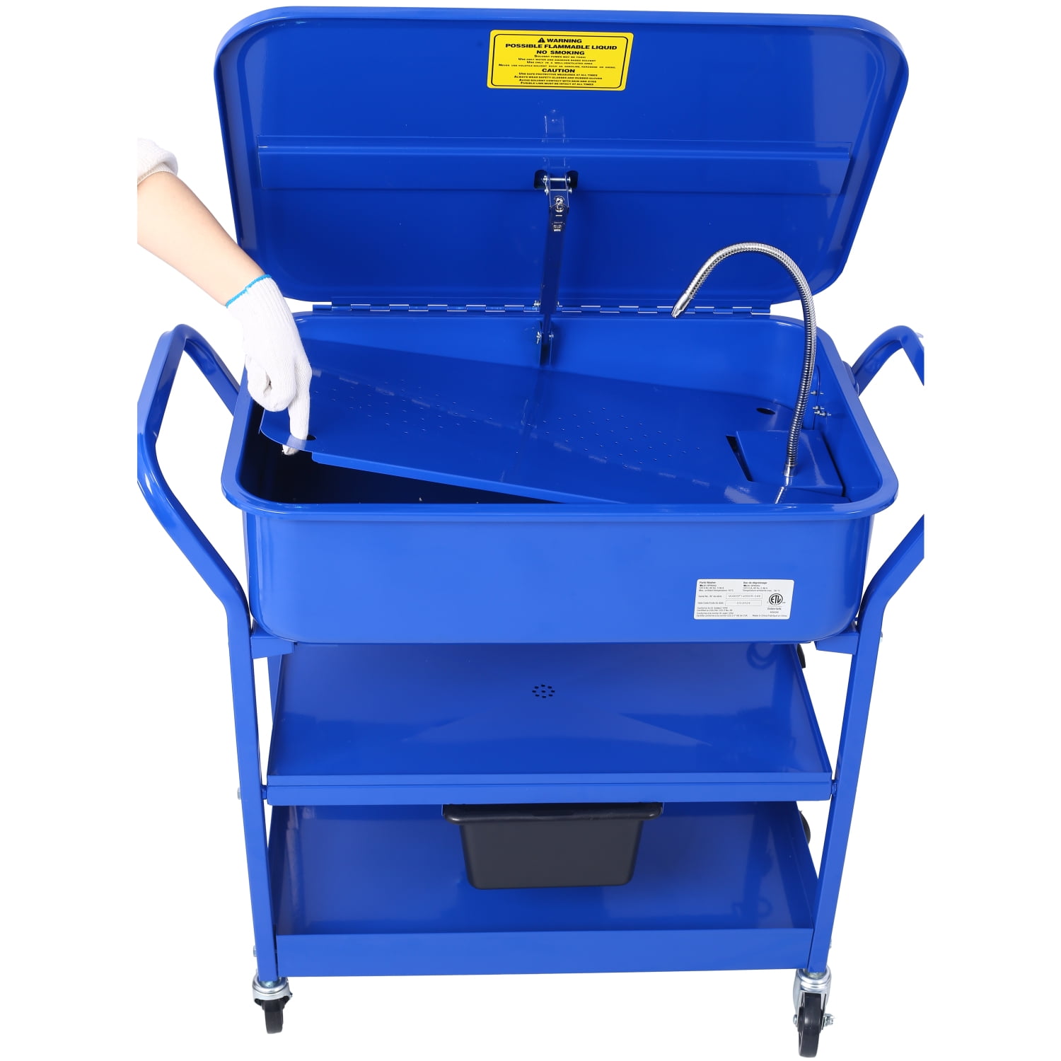 Mobile Parts Washer 20 Gallon Capacity Portable Parts Cleaner for Use ...