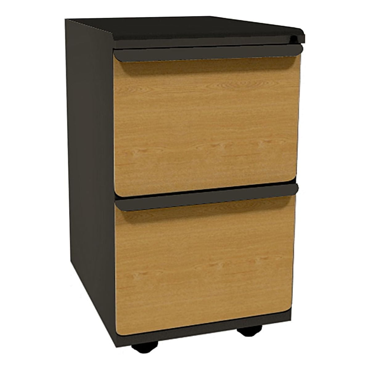 Mobile Ped, File/File, Dark Neutral, Solar Oak Fronts, 23"D - Walmart.com