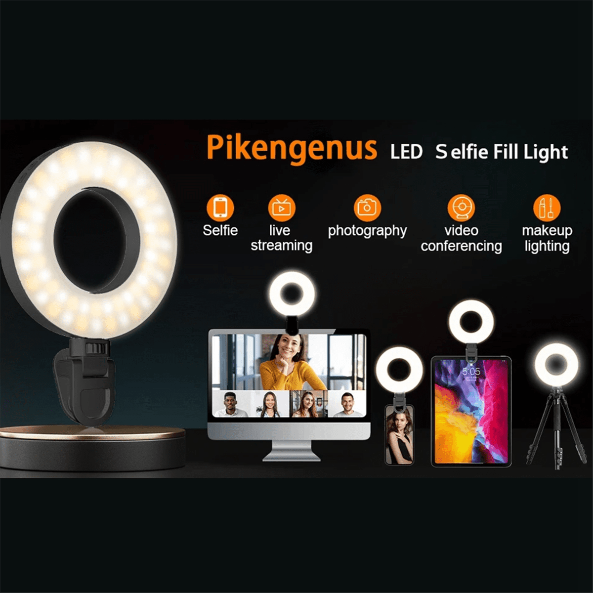 Mobile Phone Fill Light, LED Selfie Light Anchor Live Broadcast Photo ...