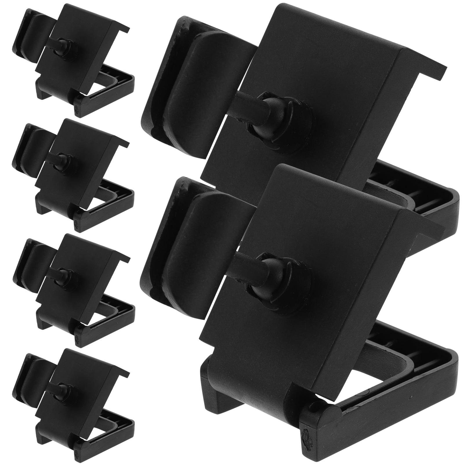 FENGGUIQU Adjustable Tabletop Mic Stand 6Pcs Black Plastic for Desk Use ...