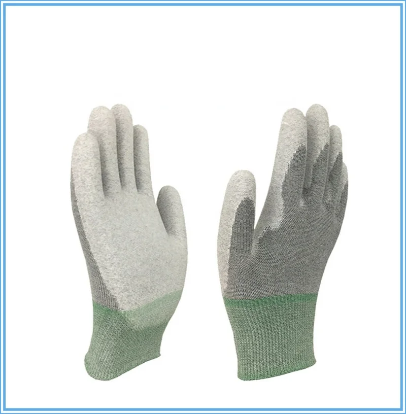 Mobile Phone Repair ESD Anti Static PU Painted Carbon Fiber Gloves ...