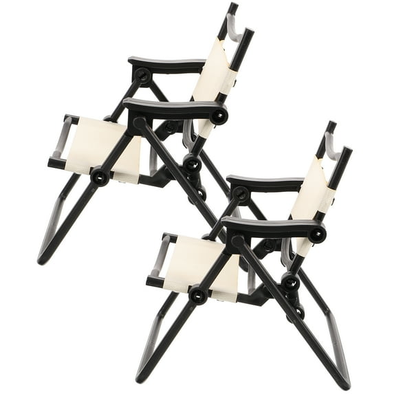 ifundom Compact Portable Chair Mini Folding Chair Black Plastic 2Set ...