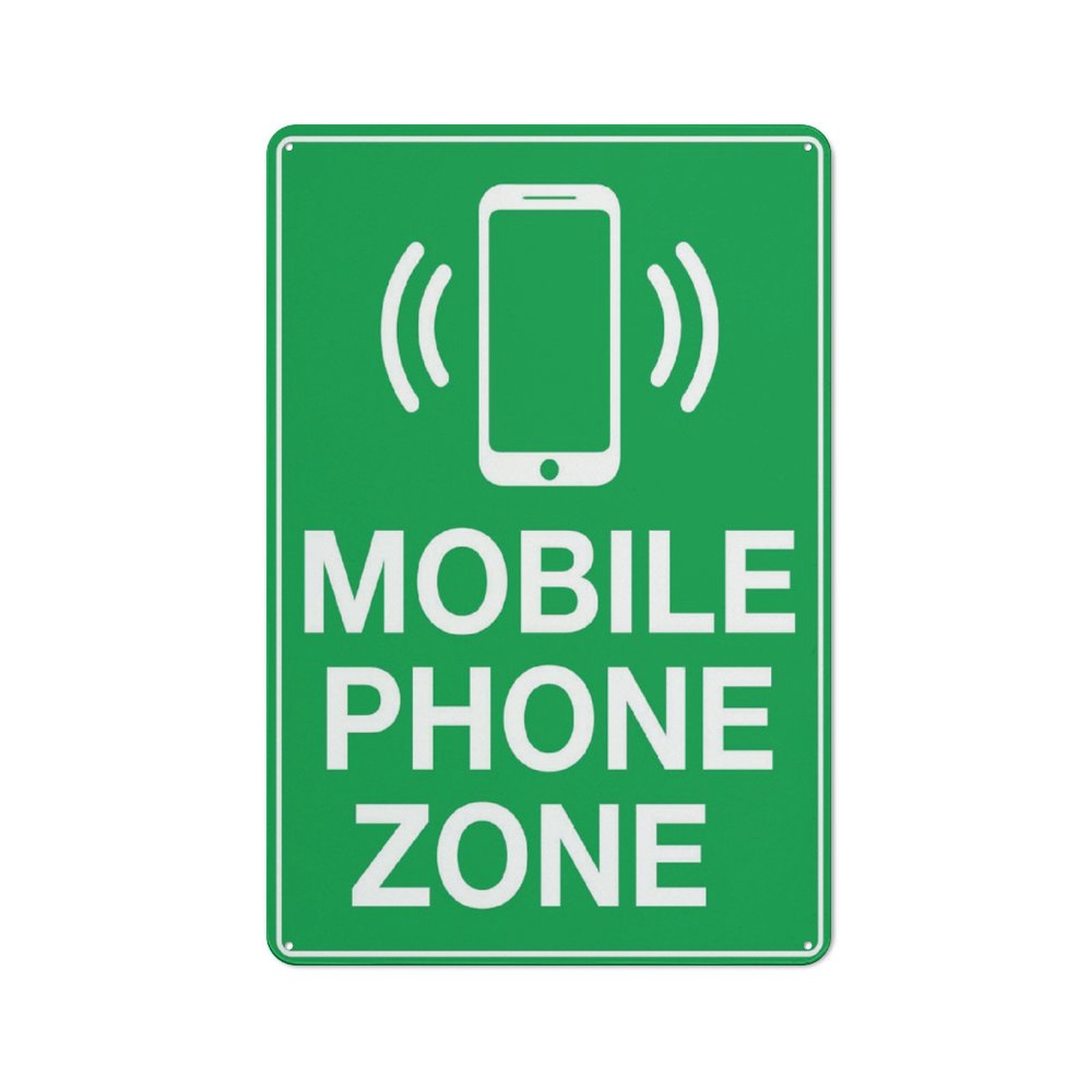 Mobile Phone Zone Sign Outdoor Metal Sign - 12 X 8 Metal Signs For ...