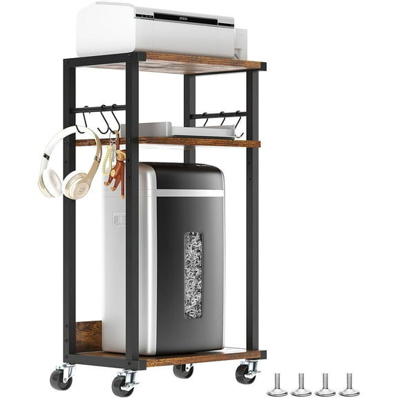 BALT Low Profile Mobile Printer Stand, 17w x 17d x 14h, Gray - Walmart.com