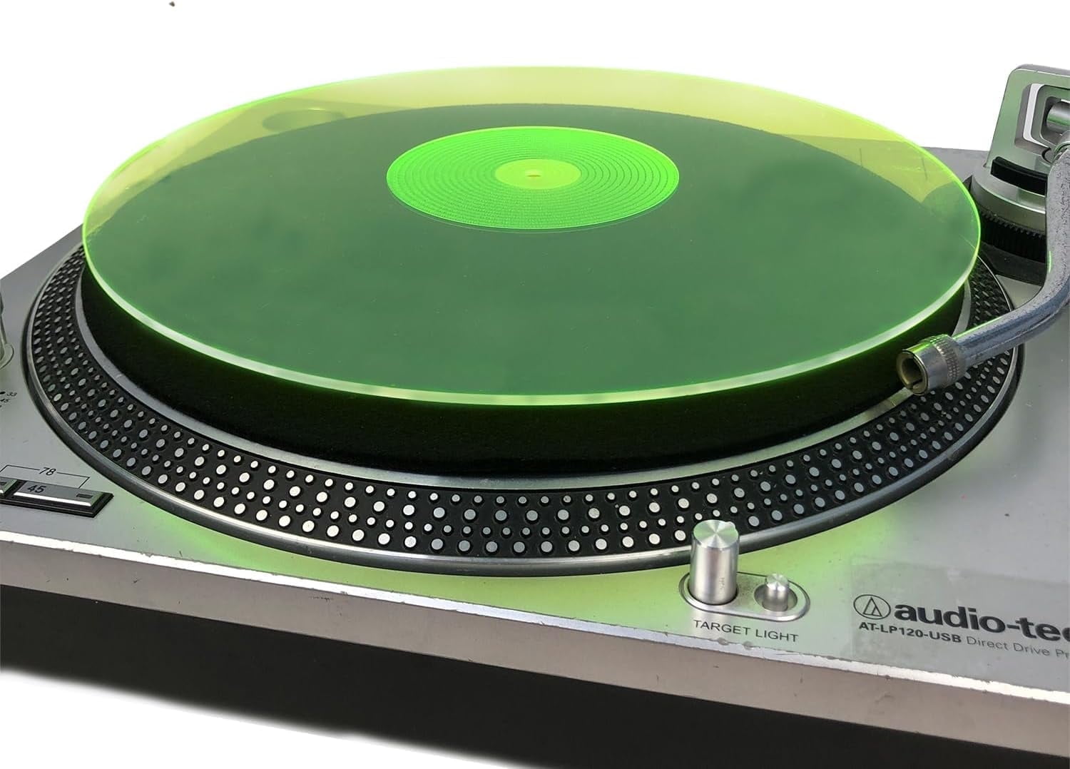 Mobile Pro Shop (Green) Acrylic Turntable Mat - Platter Vinyl Slipmat ...