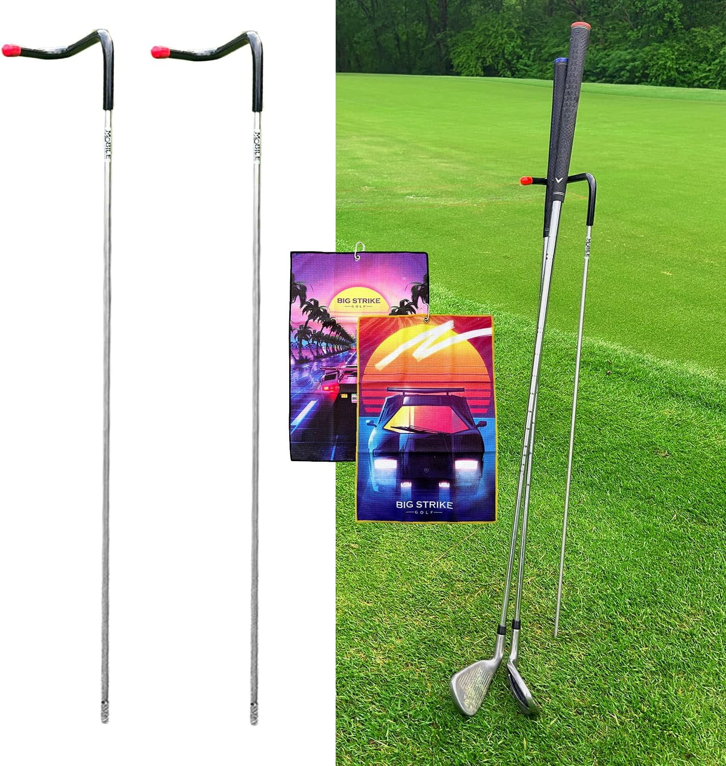 Mobile Pro Shop V-Shaped Golf Club Stand, 2 Pack - Keeps Clubs Clean ...