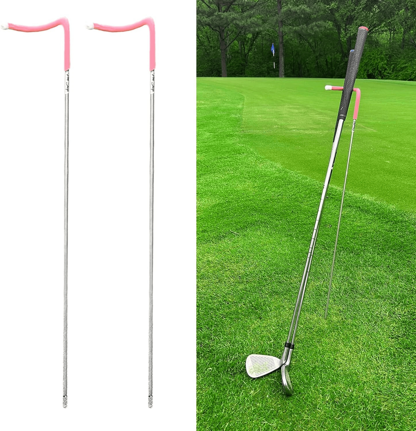 Mobile Pro Shop 2-Pack V-Shaped Golf Club Stand – Durable Stainless ...