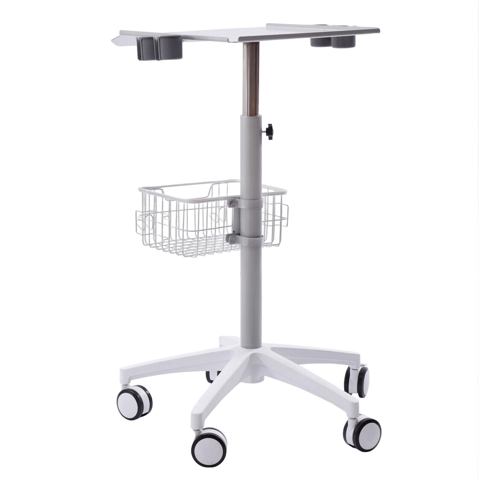 Mobile Rolling Cart Medical Trolley White for Ultrasound Imaging ...