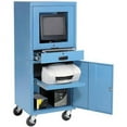 Mobile Security Computer Cabinet, Blue, 24-1/2"W x 22-1/2"D x 60-3/8"H ...