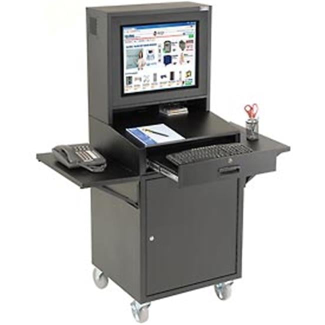 Mobile Security LCD Computer Cabinet with Enclosure Complete Bundle - Black - Walmart.com