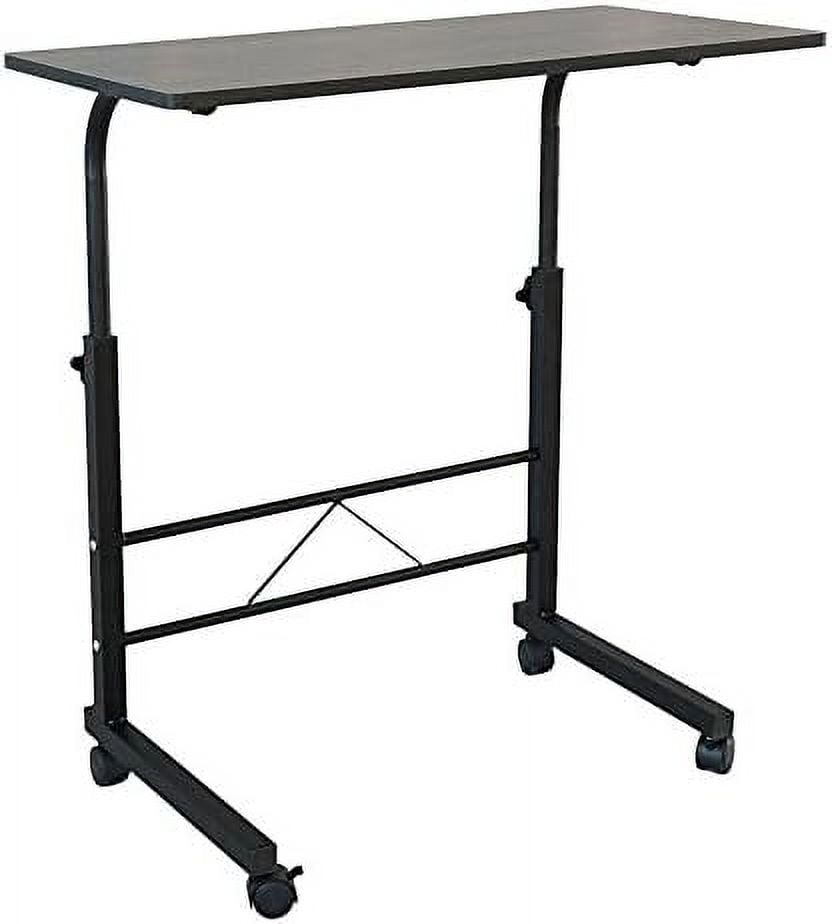 Mobile Side Table, 23.6 inch Computer Desk with Wheels Height ...