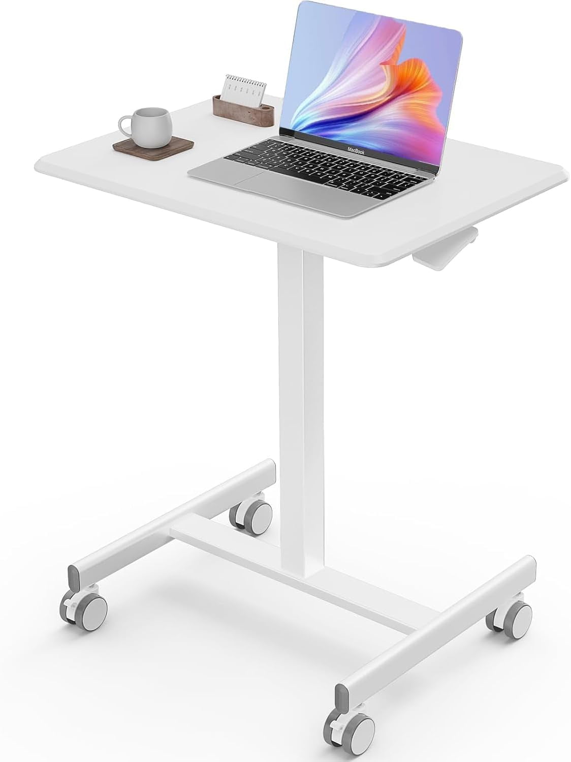 Mobile Small Standing Desk - Sit Stand Portable Rolling Laptop Desk ...